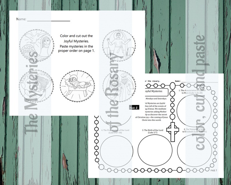 Rosary, Catholic School, Mysteries of the Rosary Printable, Rosary ...