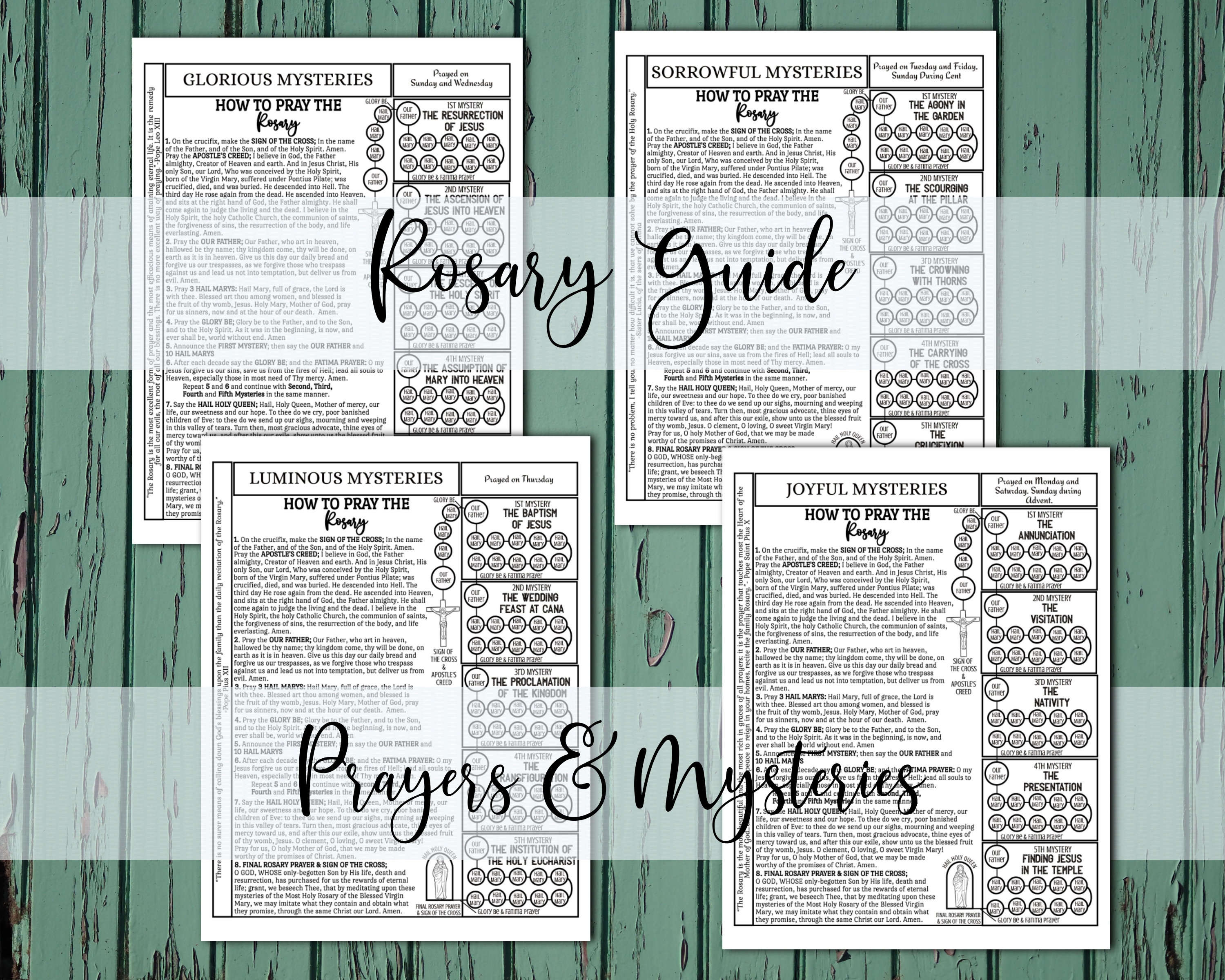 Rosary Guide Printable: Visual Learning Activity (digital Download) - Etsy