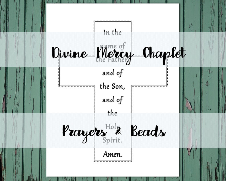 Divine Mercy Chaplet Prayer Guide - Catholic Faith (digital Download ...
