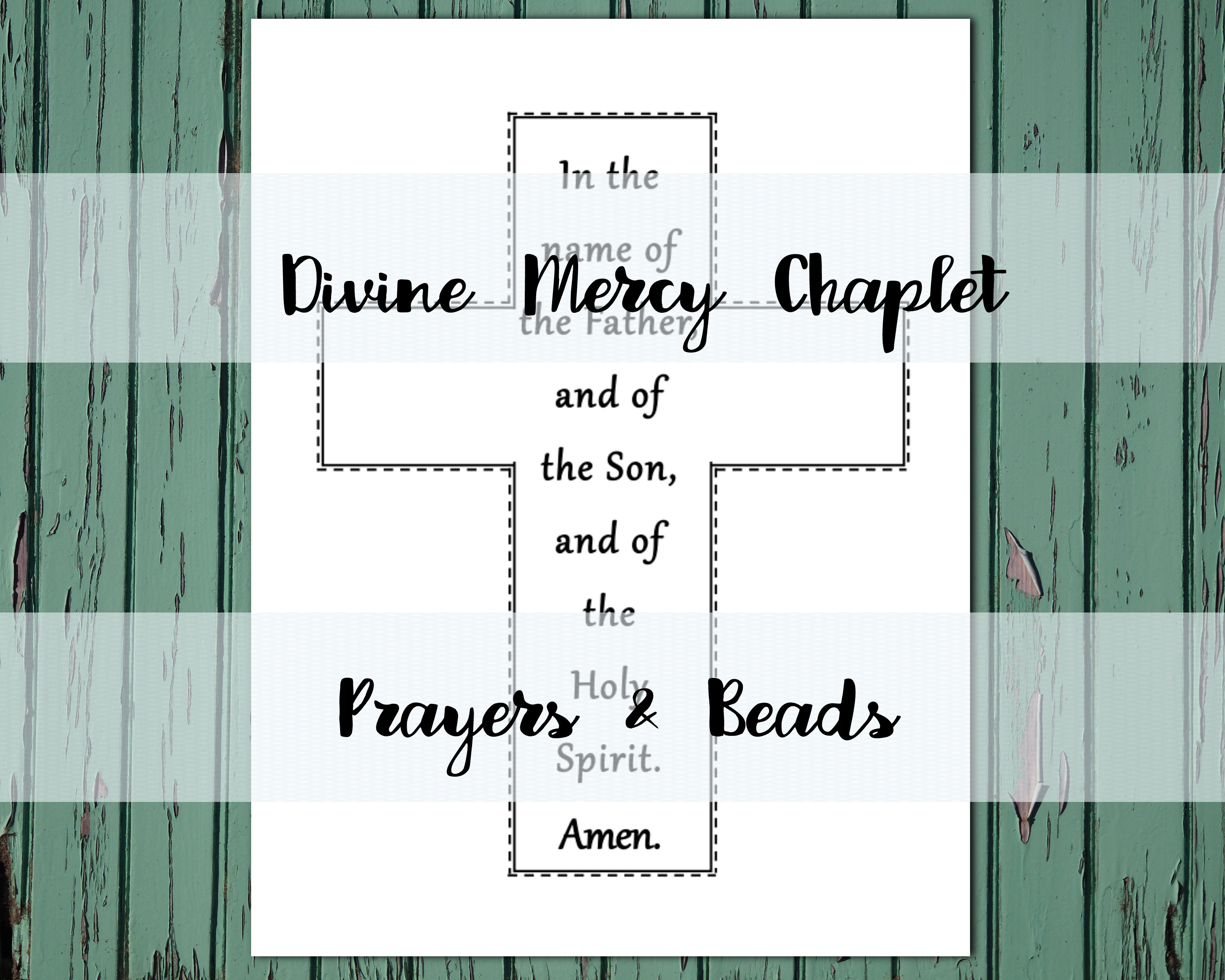 Divine Mercy Chaplet Prayer Guide - Catholic Faith (digital Download ...