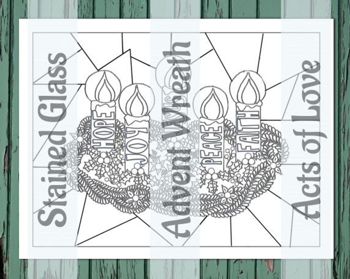 Stained Glass Advent Wreath, Advent Activity, Catholic, Advent Acts of ...