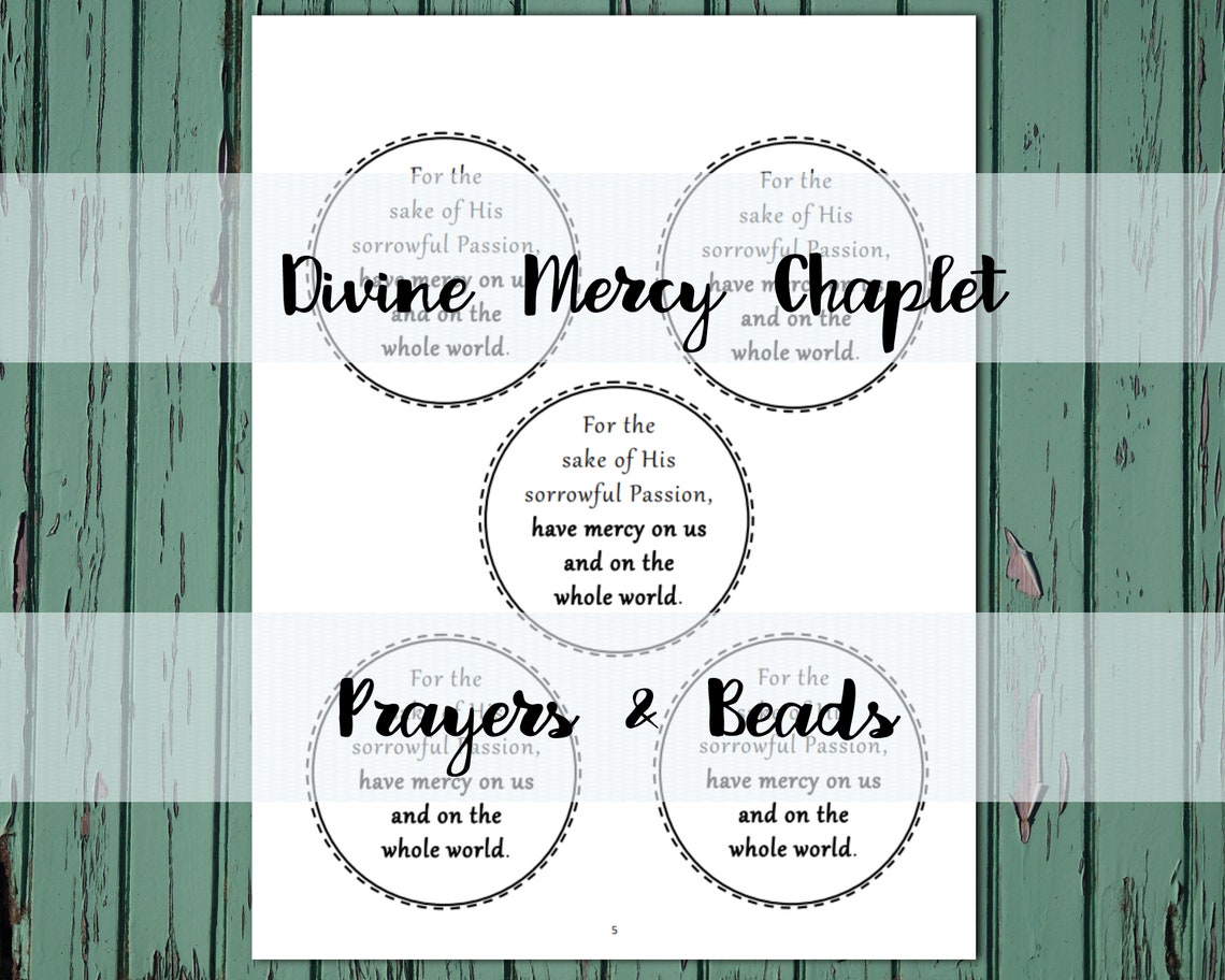 Divine Mercy Chaplet Prayer Guide - Catholic Faith (digital Download ...