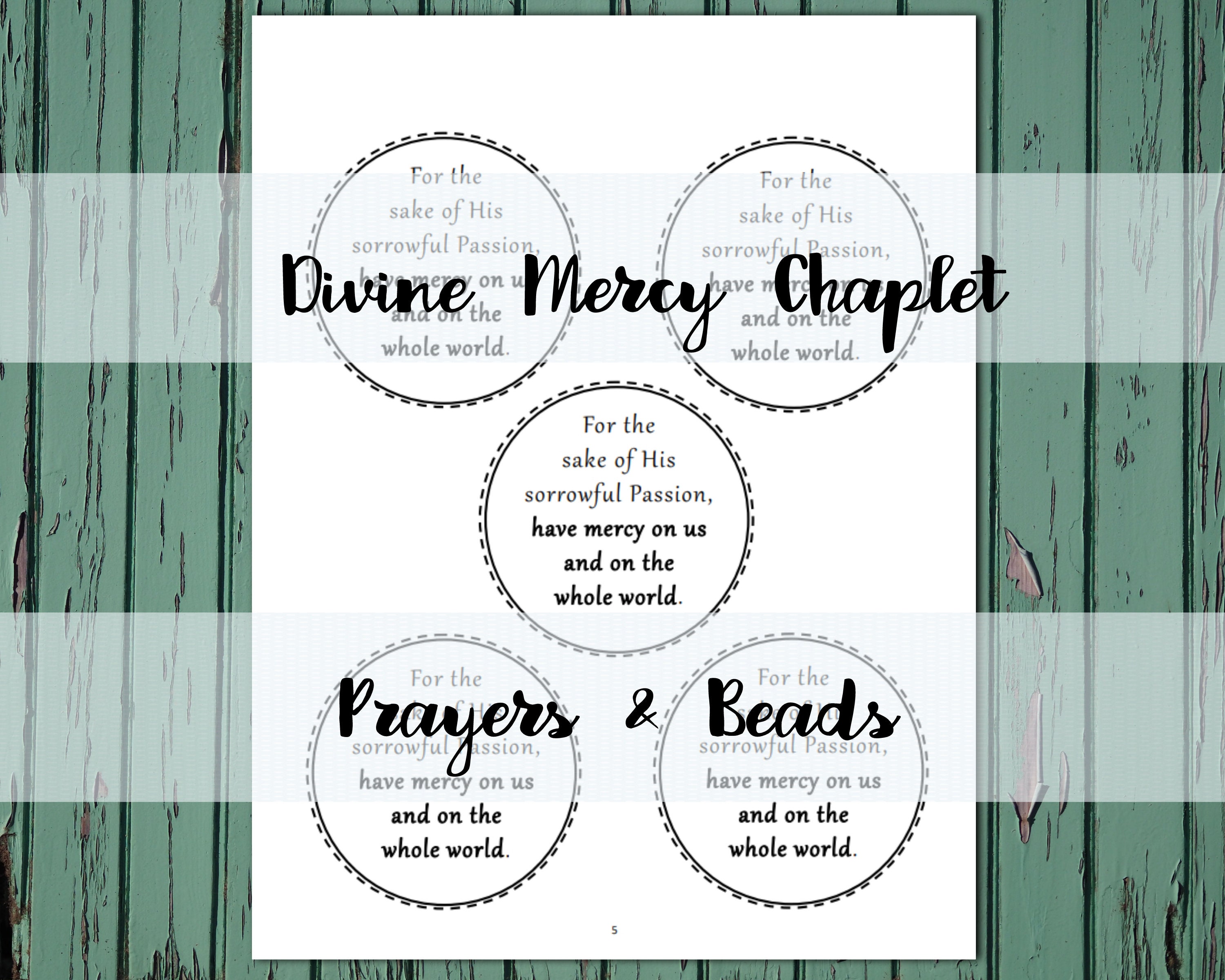 Divine Mercy Chaplet Prayer Guide - Catholic Faith (digital Download ...