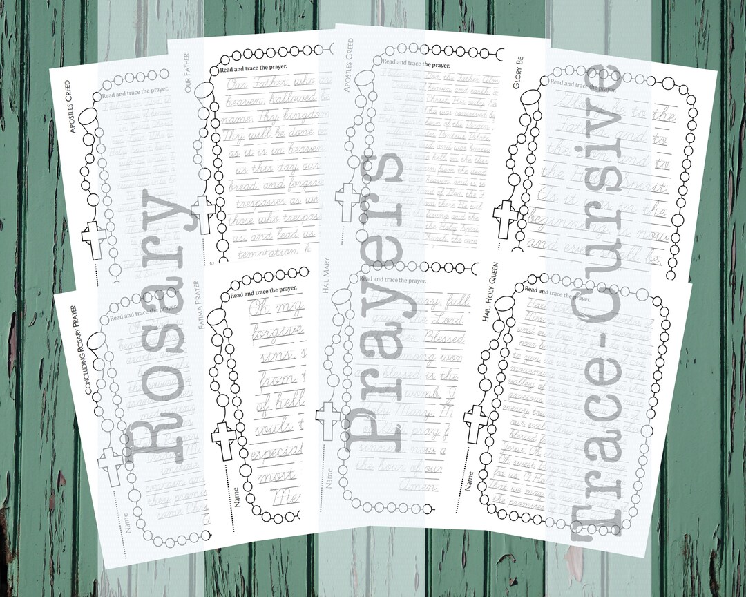 Rosary Prayers, Catholic Education, Catholic Catechism Handwriting ...