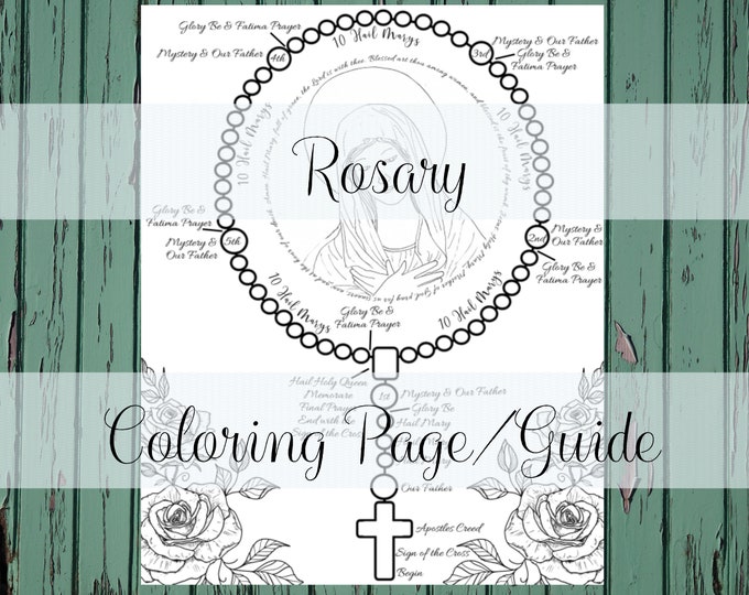 Rosary Coloring Book, Catholic Rosary, How to Pray the Rosary for Kids ...