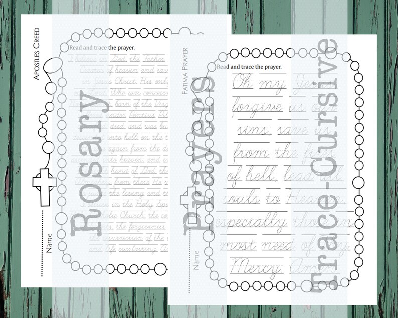 Rosary Prayers, Catholic Education, Catholic Catechism Handwriting ...