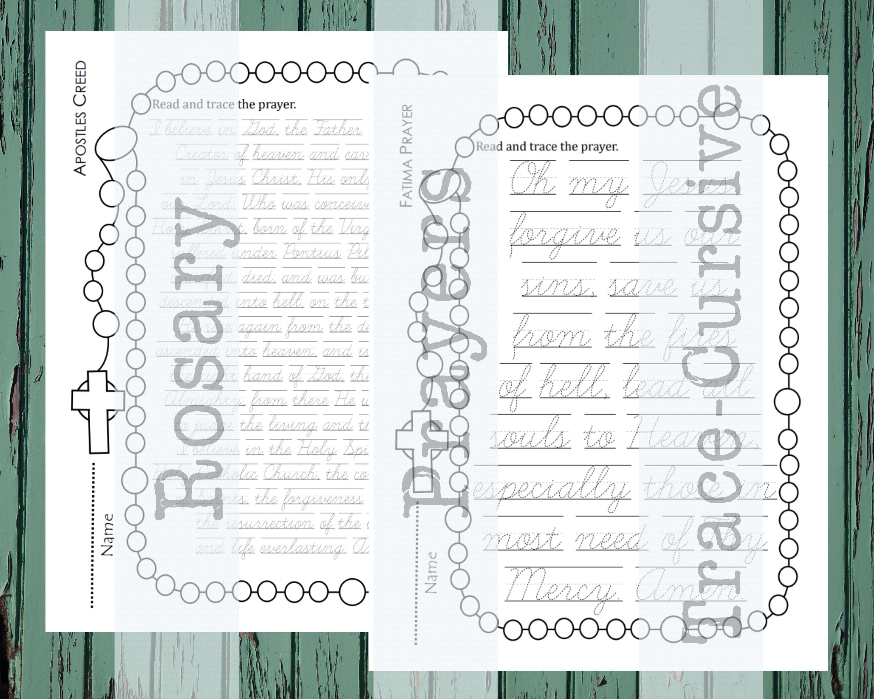 Rosary Prayers, Catholic Education, Catholic Catechism Handwriting ...