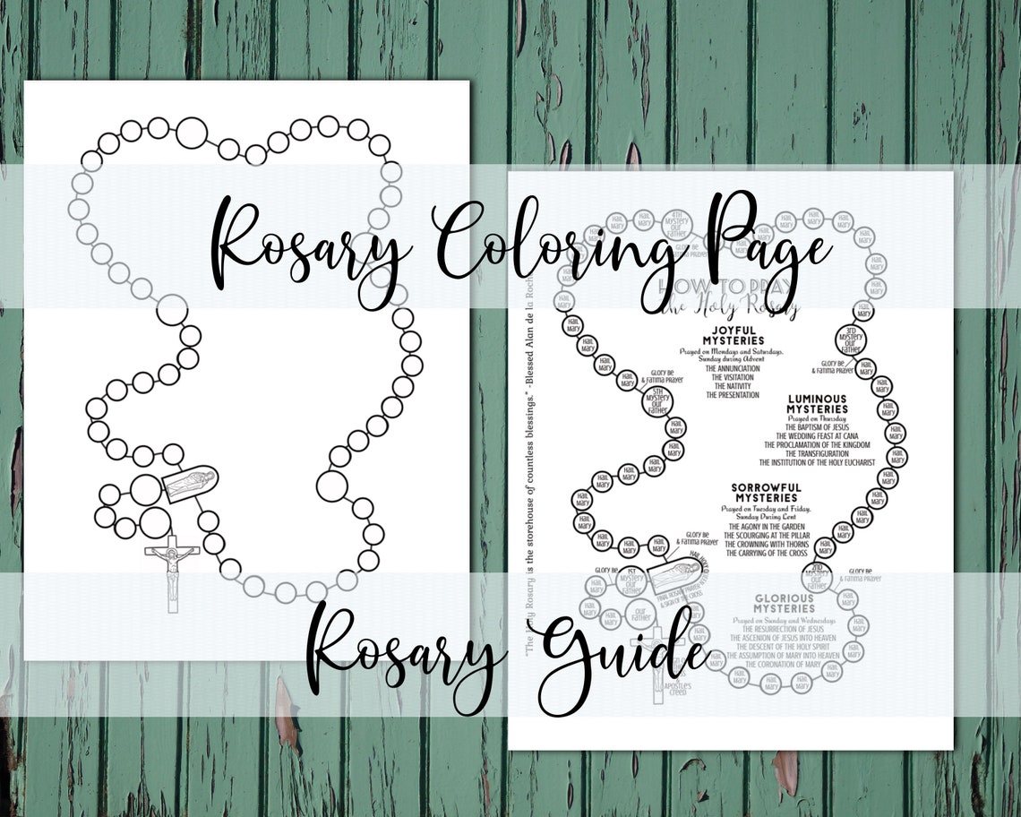 Rosary Guide Printable: Visual Learning Activity (digital Download) - Etsy