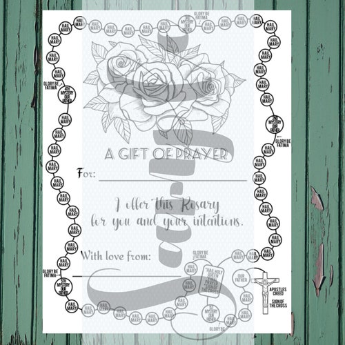 Rosary Coloring Sheet / Kids / Catholic / How to Pray the - Etsy