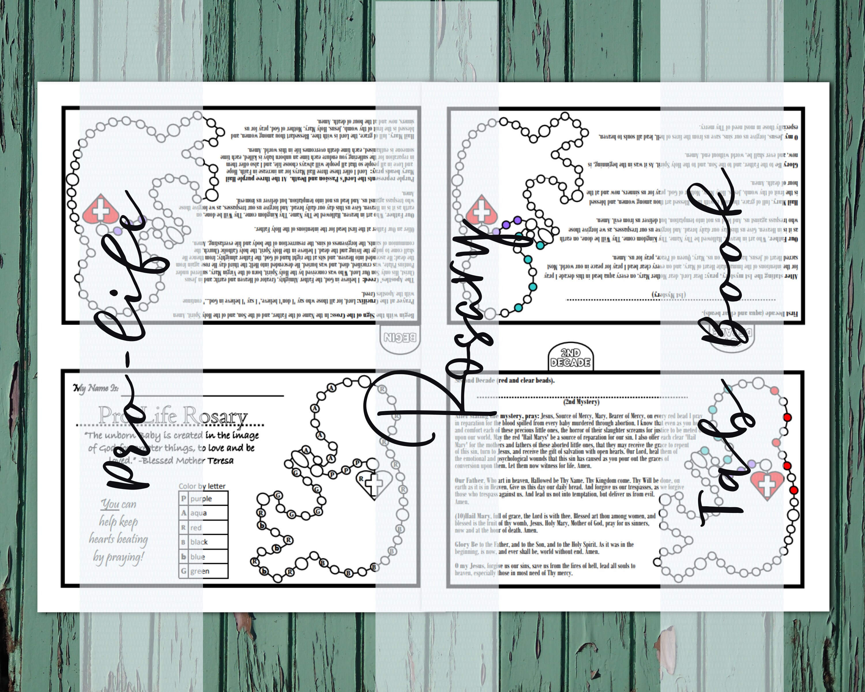 Pro-life Rosary Tab Book, Rosary, Pro-life - Etsy