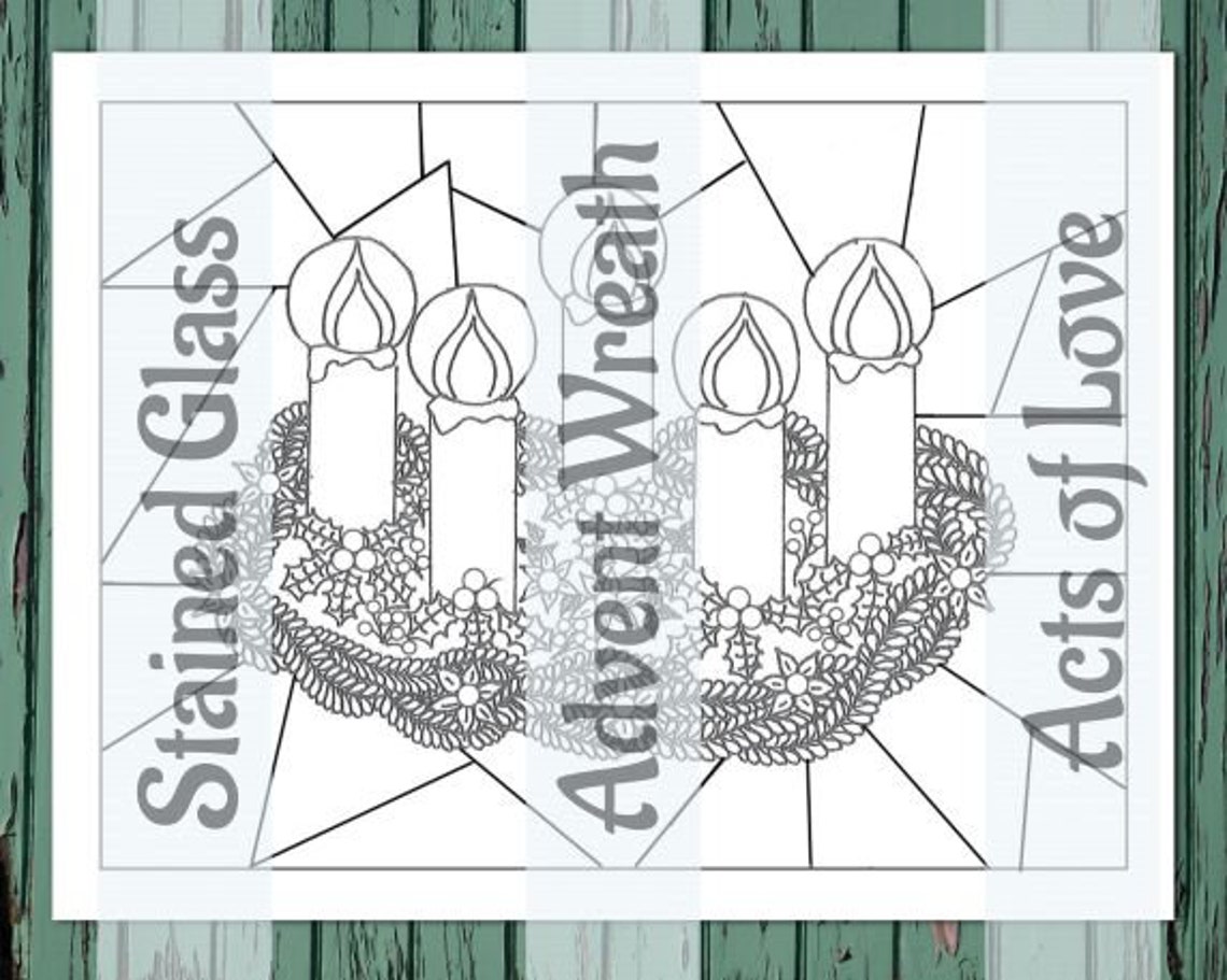 Stained Glass Advent Wreath, Advent Activity, Catholic, Advent Acts of ...