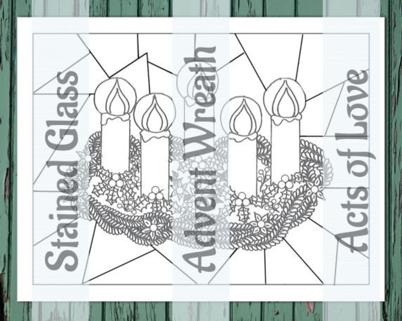 Stained Glass Advent Wreath, Advent Activity, Catholic, Advent Acts of ...