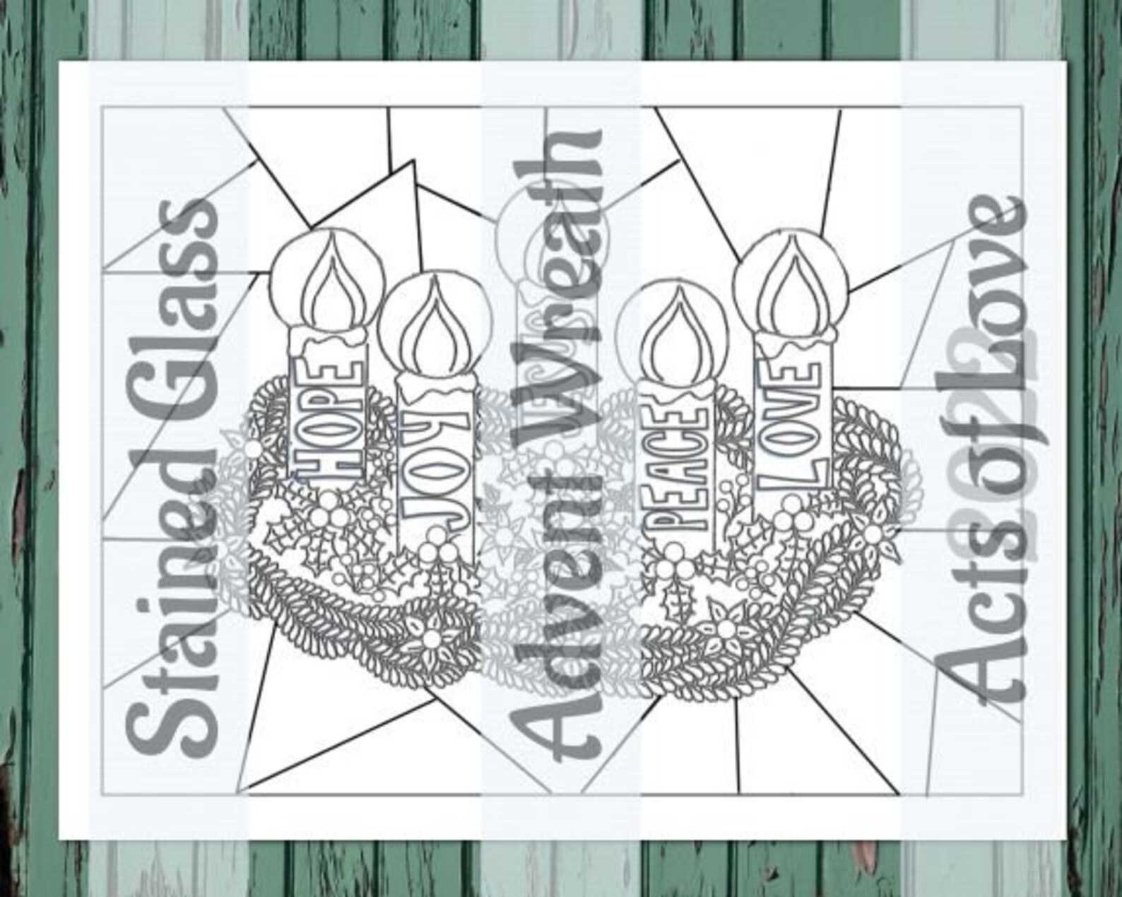 Stained Glass Advent Wreath, Advent Activity, Catholic, Advent Acts of ...