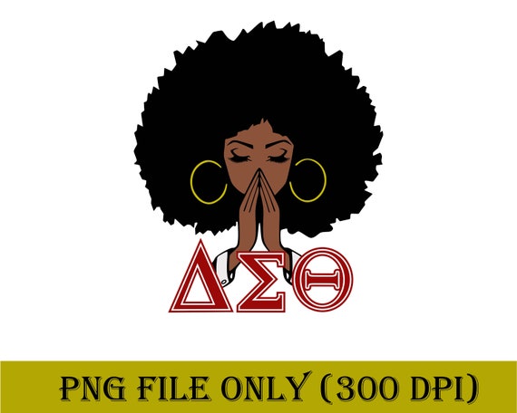 Delta Sigma Theta Sorority PNG AEO Diva Black Afro Girl - Etsy India