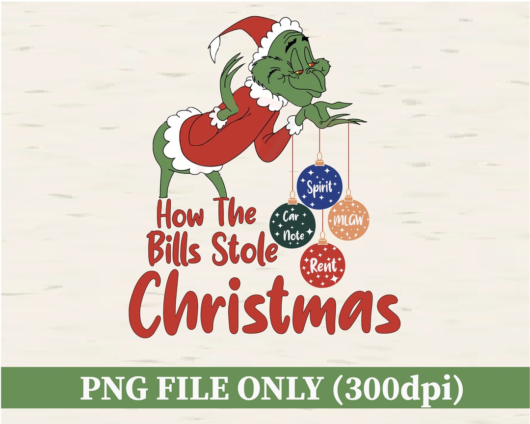 Christmas Grinch Png How The Bills Stole Christmas Quote Clipart