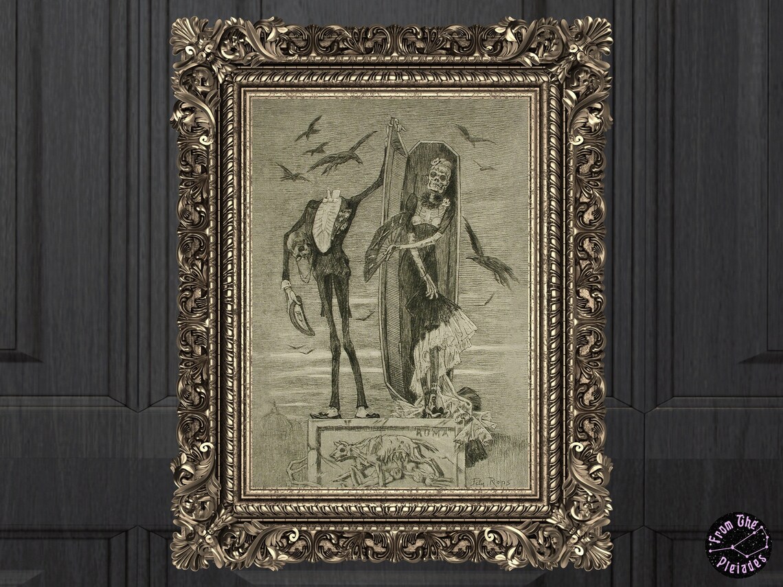 Vintage Gothic Wall Art Print Dark Academia Wall Art Print - Etsy