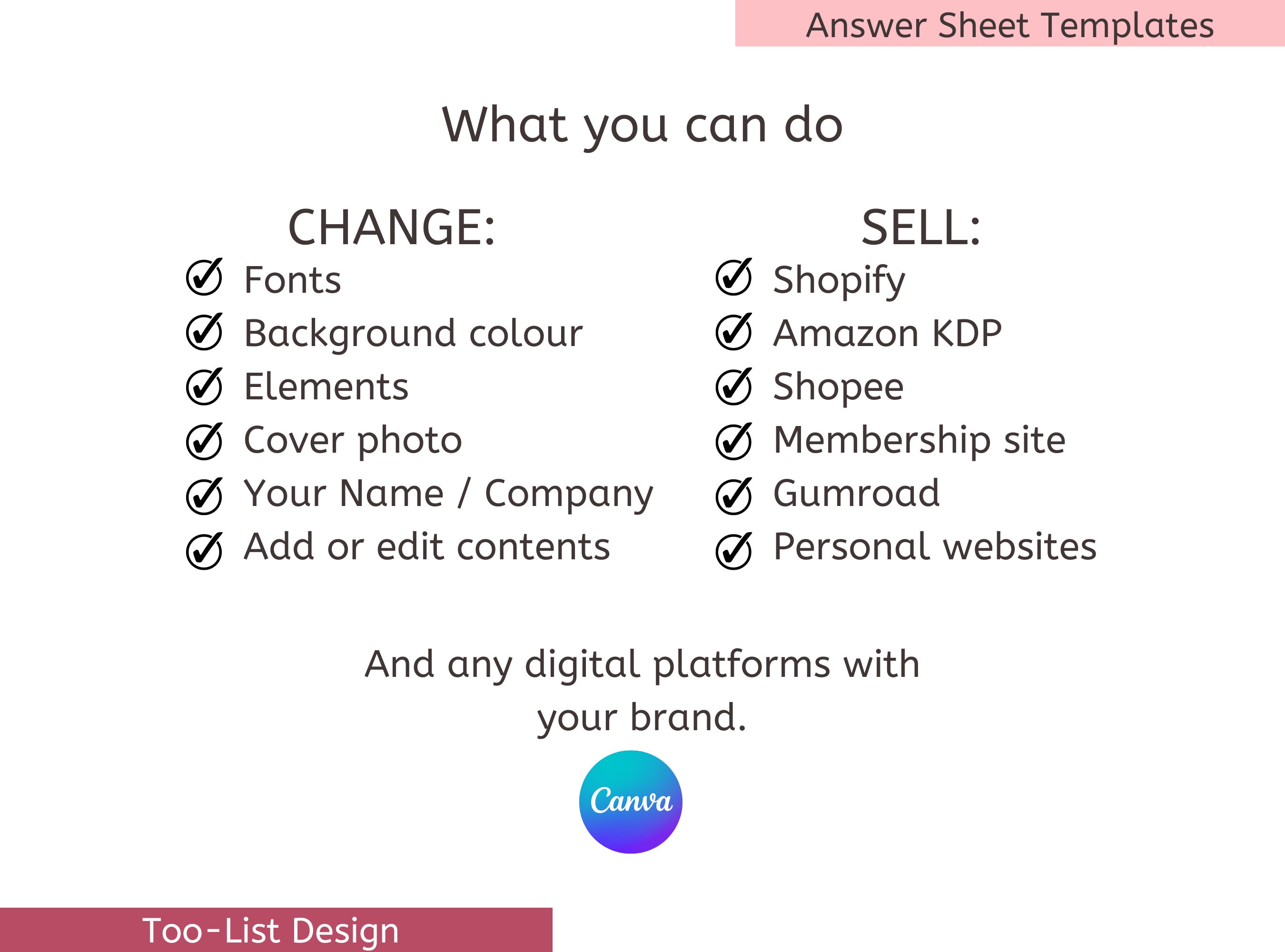 Answer Sheet Templates for Teachers, Lecturers, Tutors, and College ...