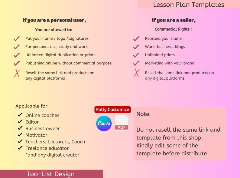 Lesson Plan Template, Teacher Planner, College University, Academic ...