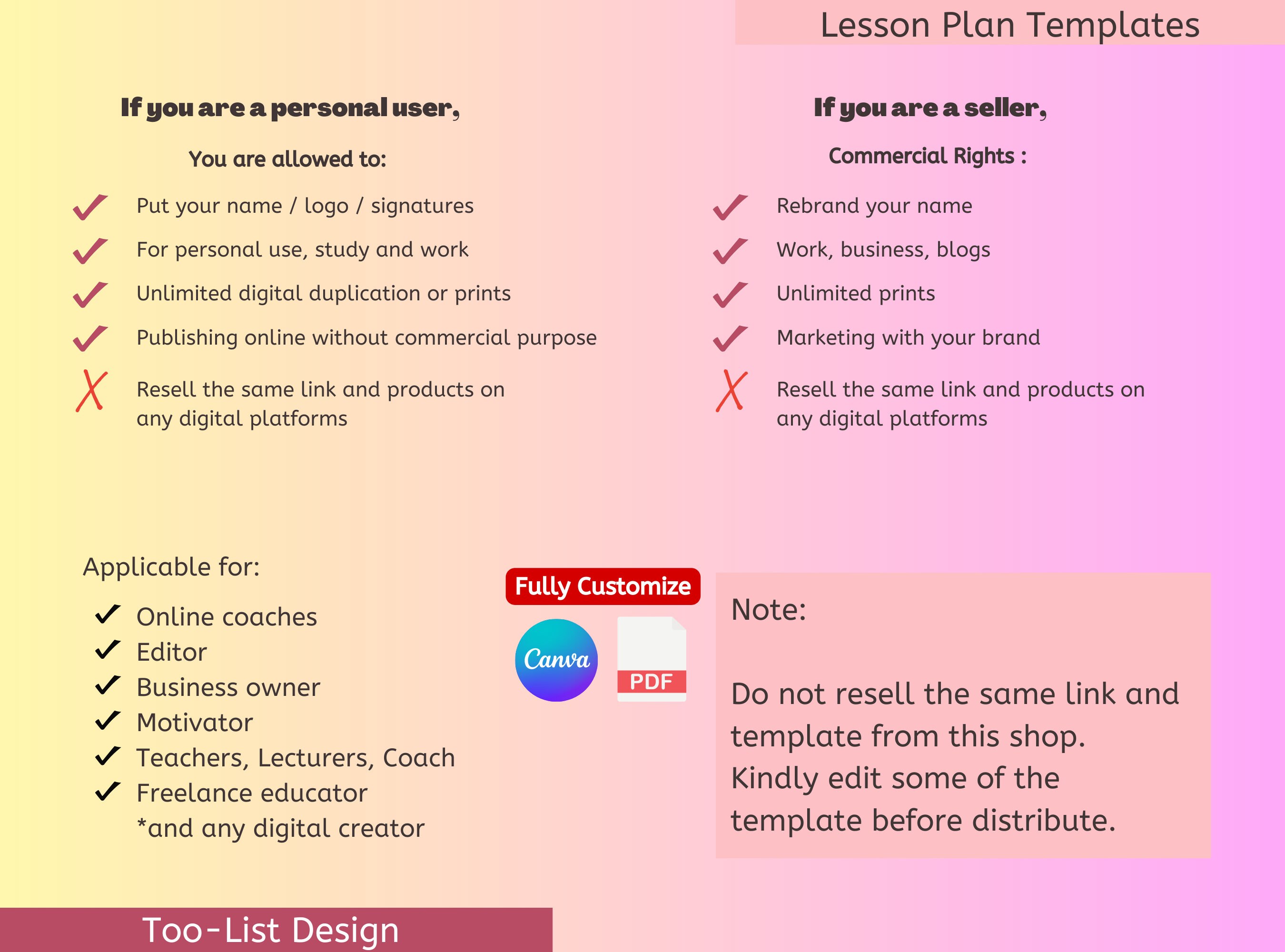 Lesson Plan Template, Teacher Planner, College University, Academic ...