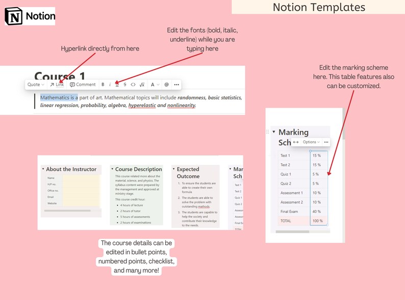 Notion Template Planner for Lecturer, Teacher, Student (PDF) - Etsy