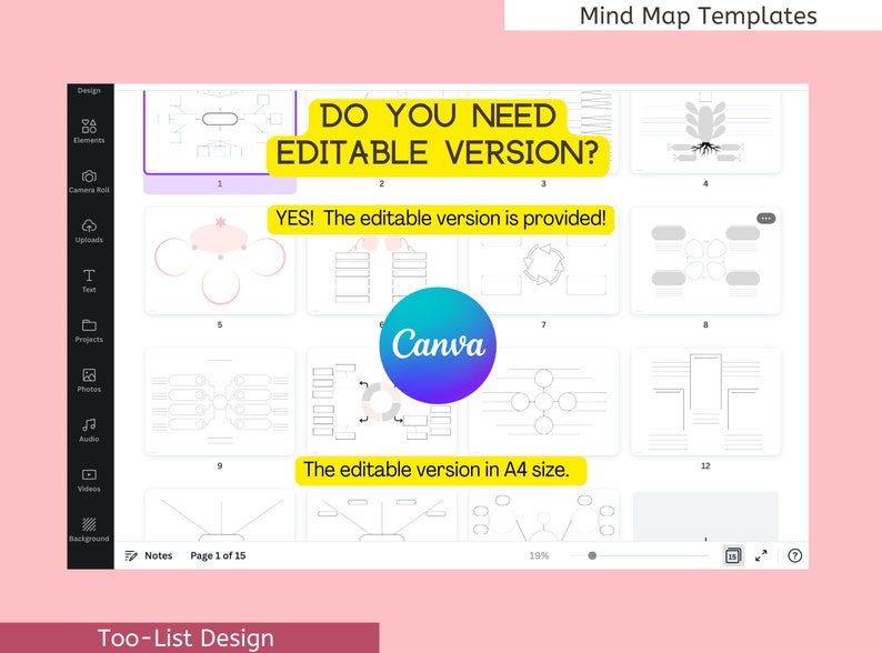 Mind Map Note Template PDF – Printable Study Notes for Students ...