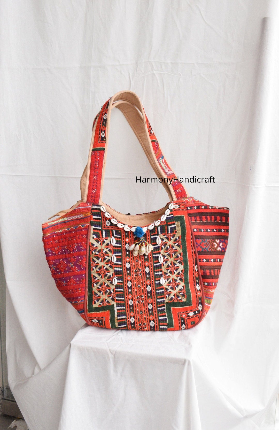 Vintage Banjara Tote Bag, Handmade Embroidered Patchwork, Afghan Tribal ...