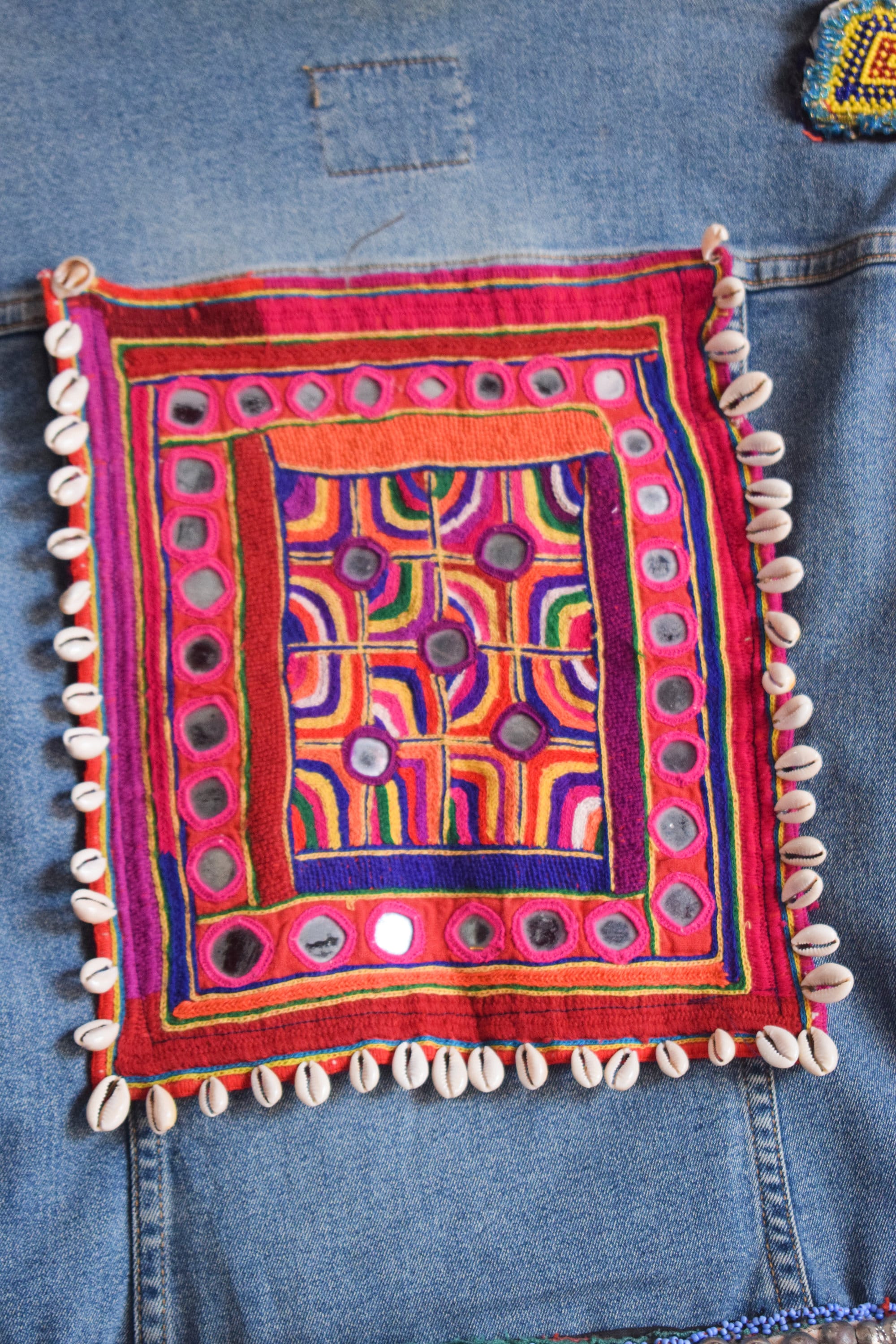 Boho Denim Jacket Jean Jacket Embroidery Denim Jacket - Etsy