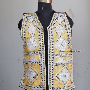 Vintage Afghan Vest, Vintage Afghani Jacket, Banjara Vest, Hand ...