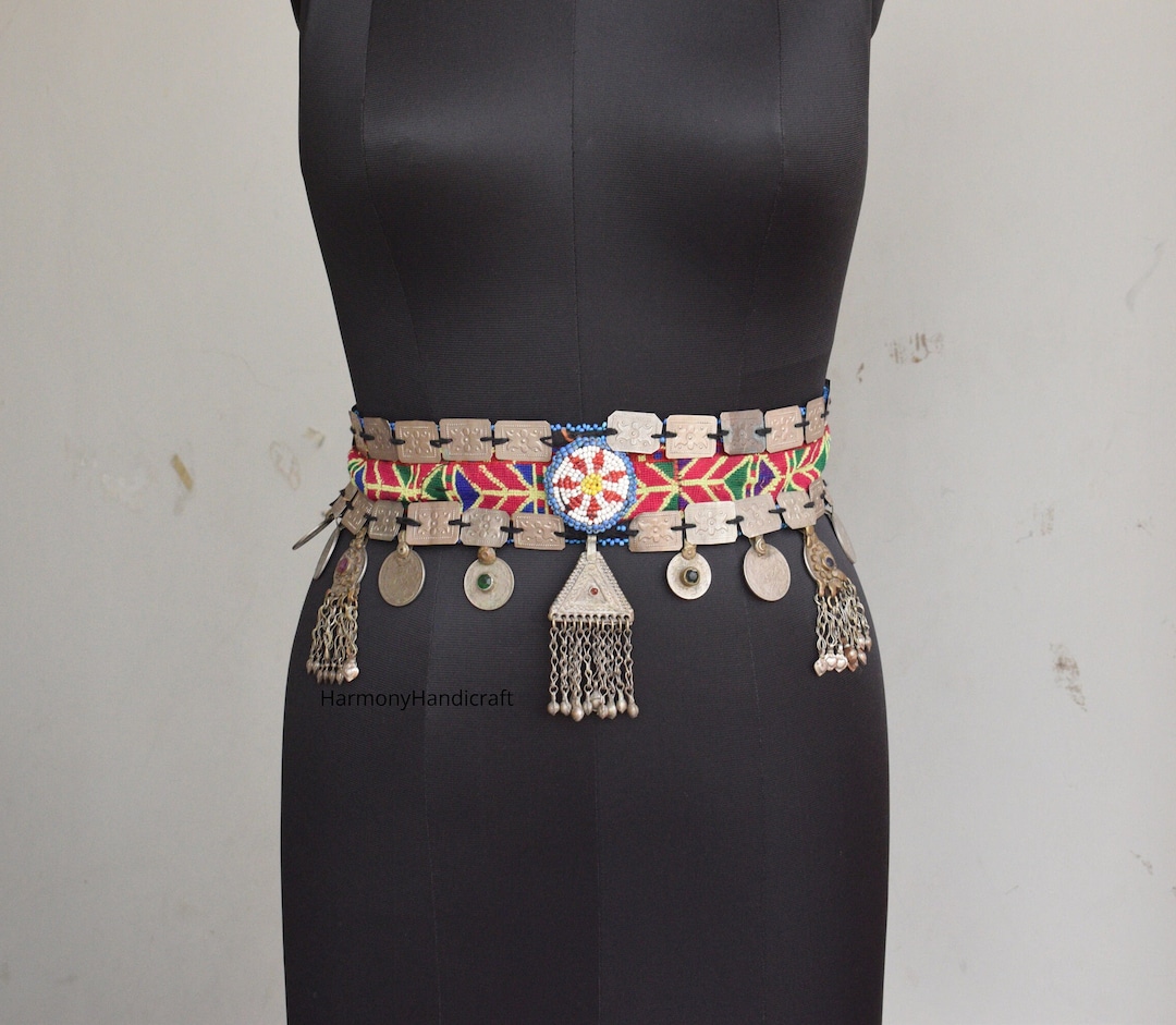 Afghani Belt, Belly Dance Belt, Vintage Banjara Belt, Tribal Kuchi Belt ...