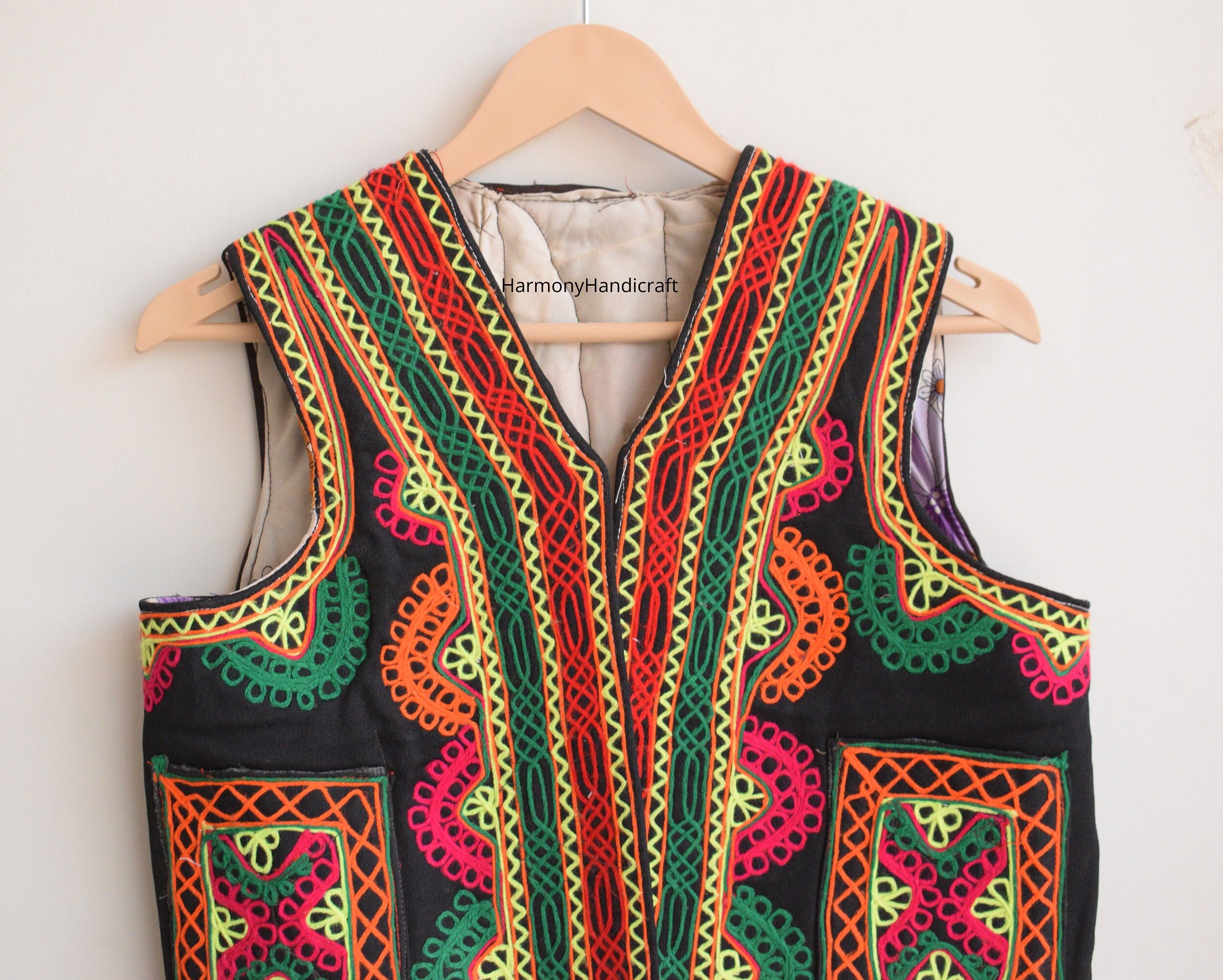 Vintage Afghan Vest Vintage Afghani Jacket Banjara Vest - Etsy