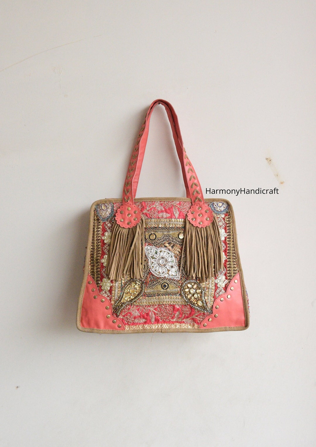 Handmade Vintage Banjara Bag, Leather Laptop Bag, Afghani Bag ...