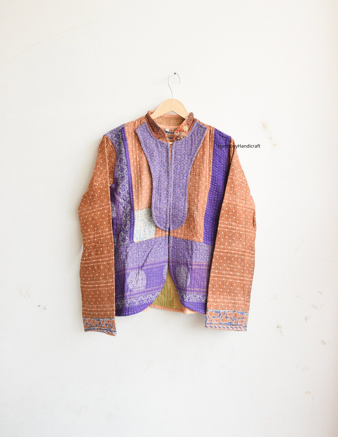 Reversible Kantha Jacket, Indian Handmade Kantha Quilted Jacket, Kantha ...