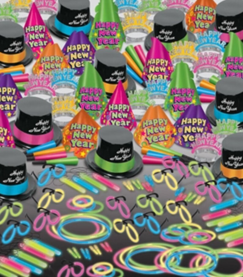 Neon Glow Super Bonanza New Year's Party Kit for 100 - Etsy