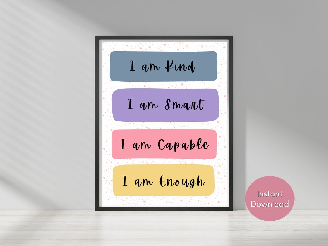 Printable Wall Art, Positive Affirmation Room Decor, Self-care ...