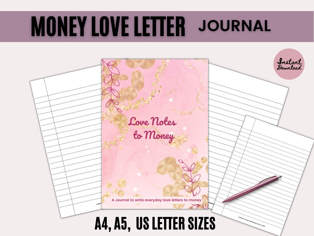 Money Love Letter Journal Printable Digital Download Abundance Journal ...