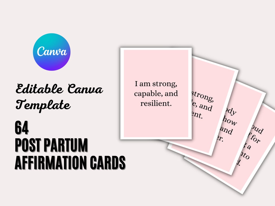 Affirmation Cards for Women, Postpartum Affirmation Cards, New Mom ...