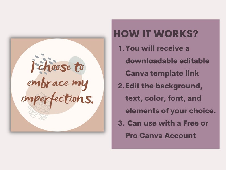 Body Positivity Printable Stickers, Editable Canva Template, Self- Love ...