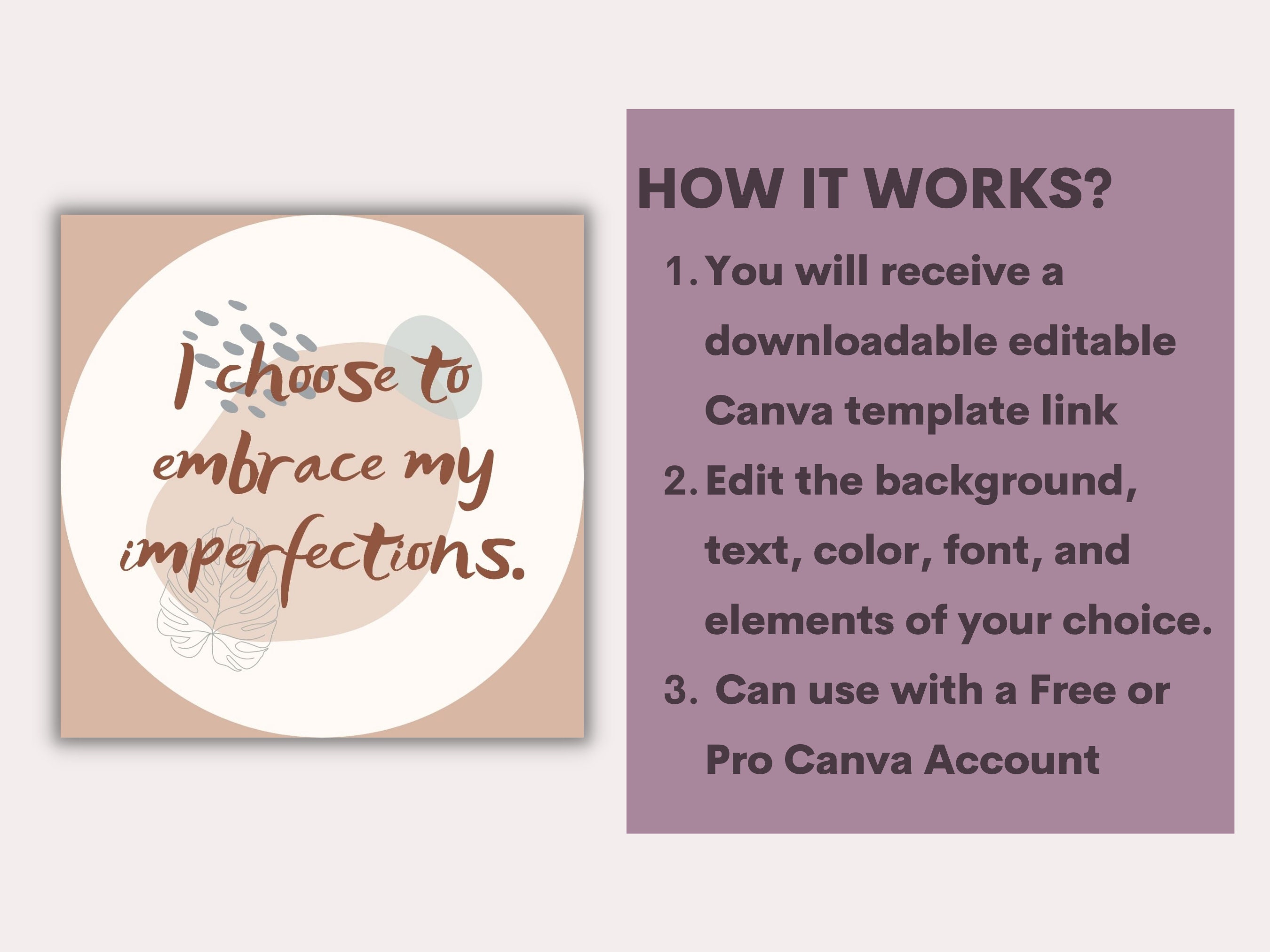 Body Positivity Printable Stickers, Editable Canva Template, Self- Love ...