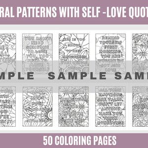 Self- Love Adult Coloring Pages, Self-care Coloring, Digital Download ...