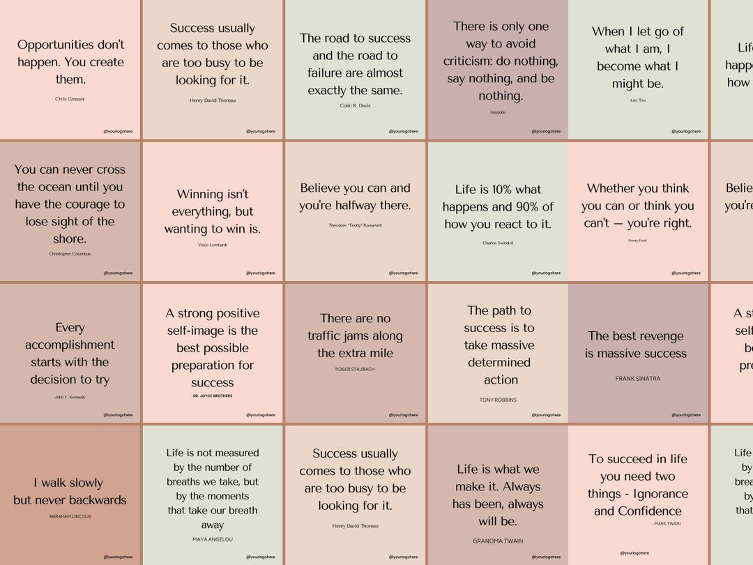 Editable Success Quotes Template for Instagram, 99 Easily Editable ...