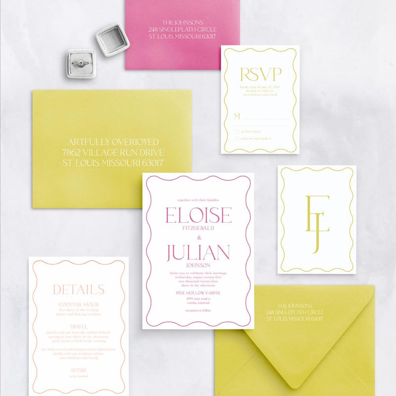 Colorful Invitations - Etsy
