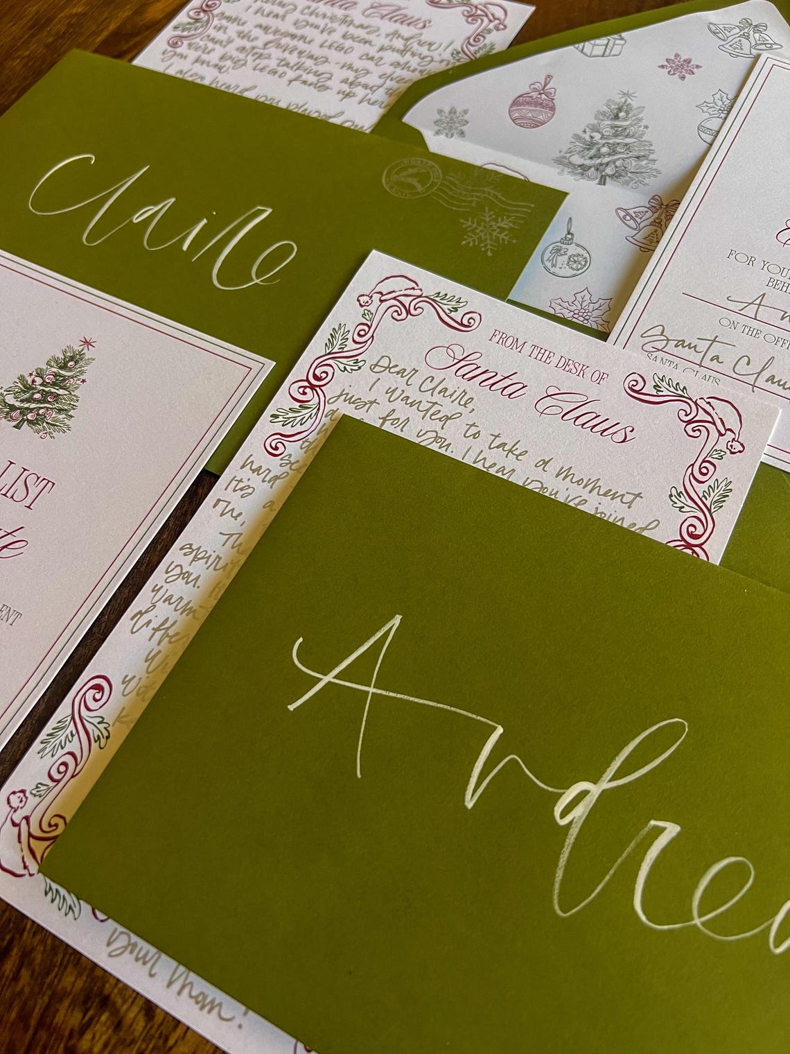 Personalized Handwritten Letter From Santa, Custom Calligraphy ...
