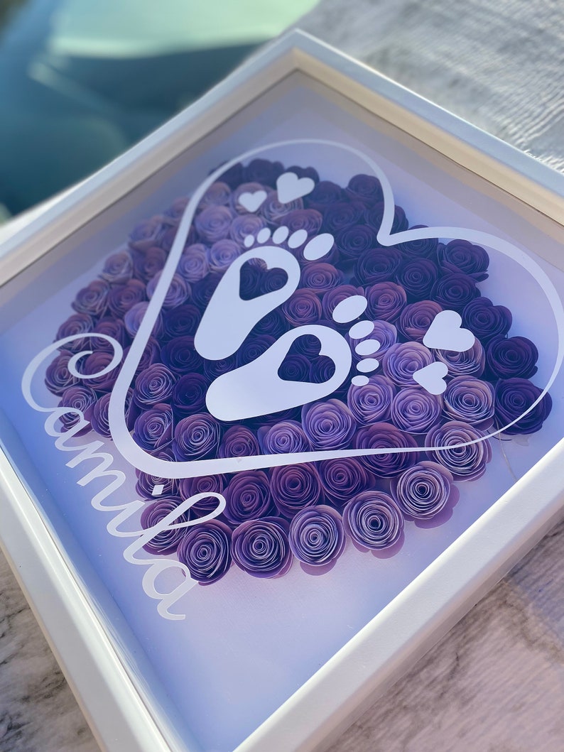 Baby Girl Shadow Box Cute Light Box Memory Box for a Baby - Etsy
