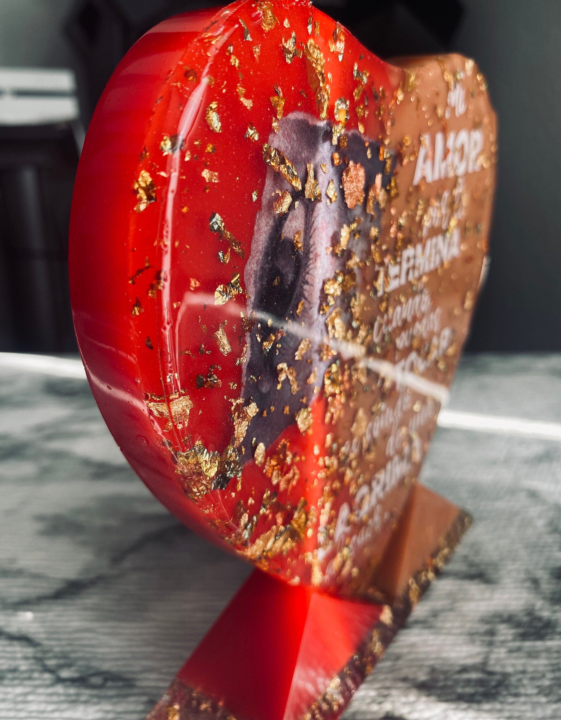 Heart Shaped Resin Photo Frame Personalized Gift for Her and - Etsy