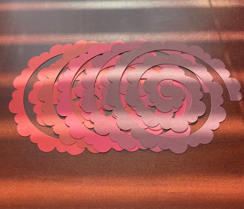 Red Promenade Rolled Paper Flowers | 20 Pre-cut Roses - Etsy