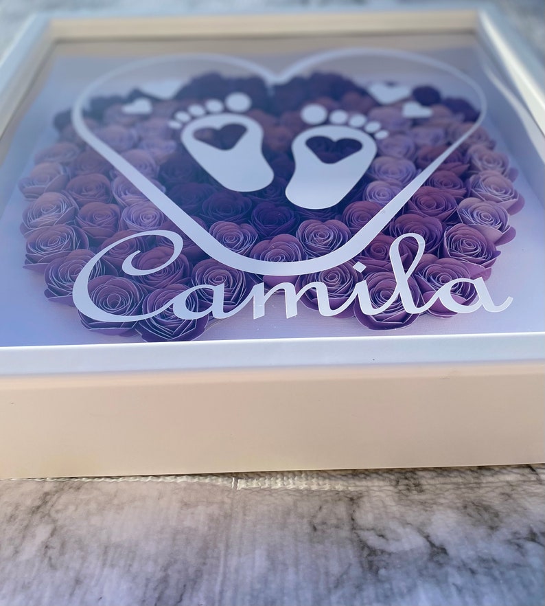 Baby Girl Shadow Box Cute Light Box Memory Box for a Baby - Etsy