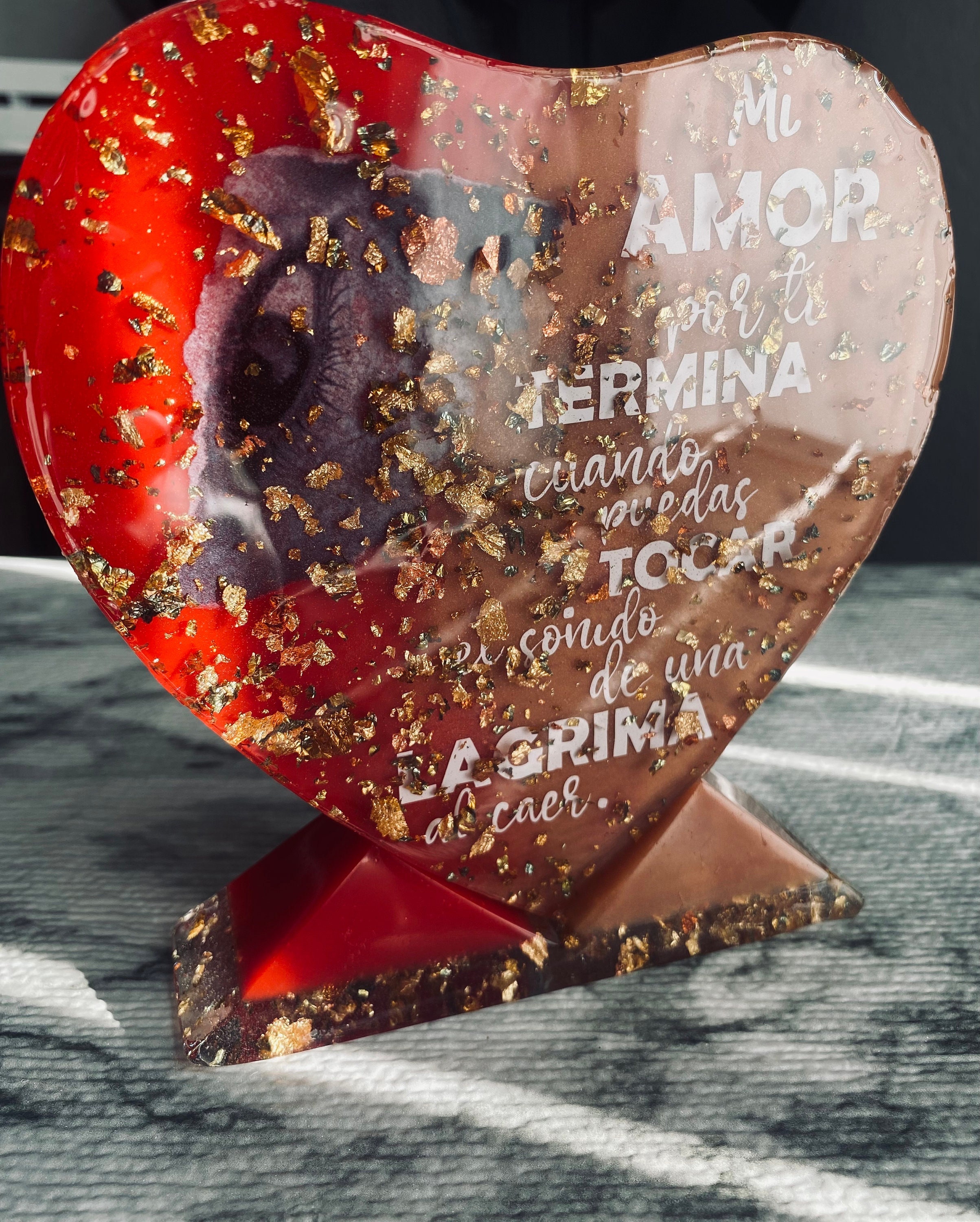 Heart Shaped Resin Photo Frame Personalized Gift for Her and - Etsy