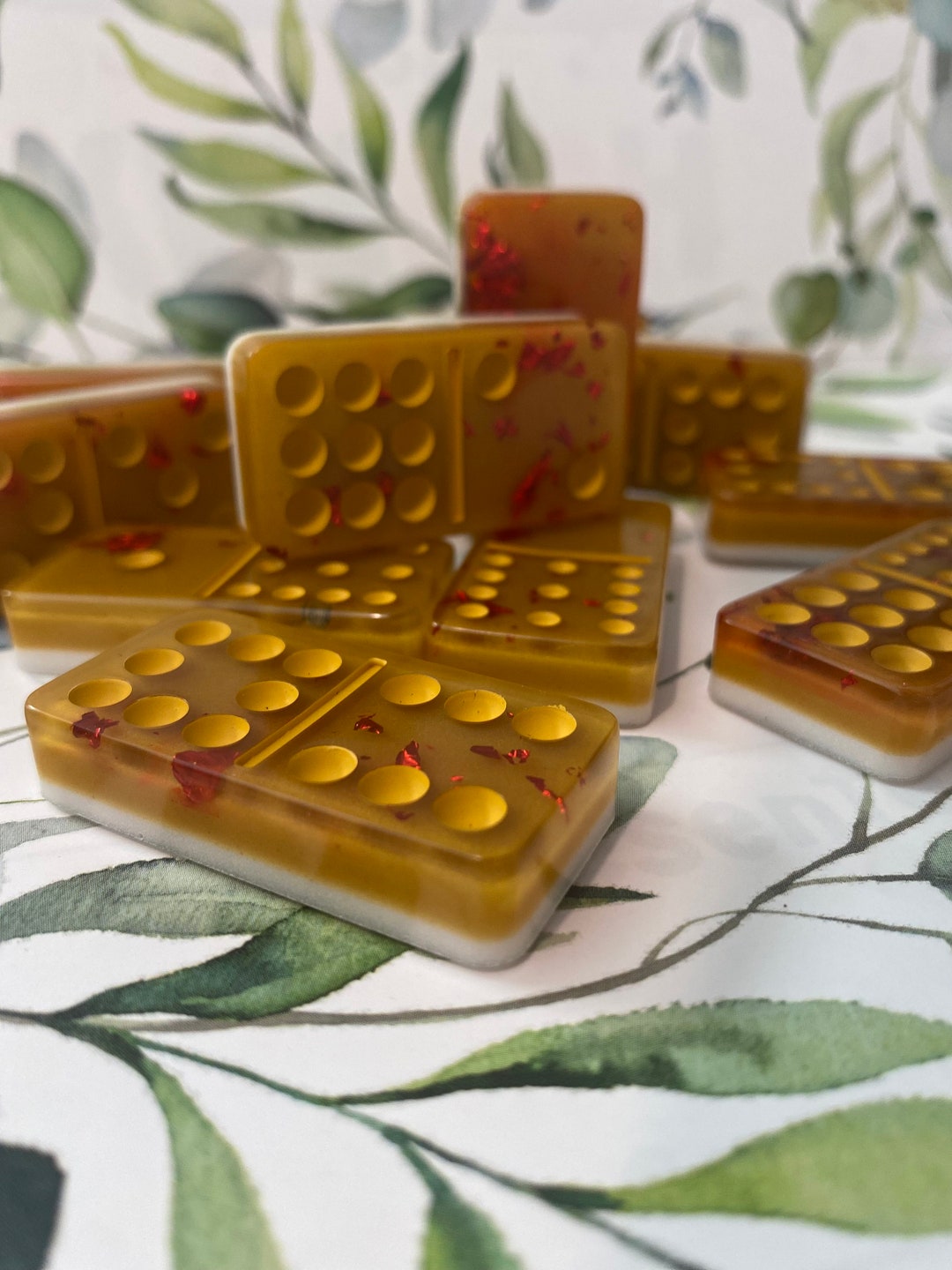 Custom Made Domino Set | Handmade Resin Dominoes | Family Game Night ...