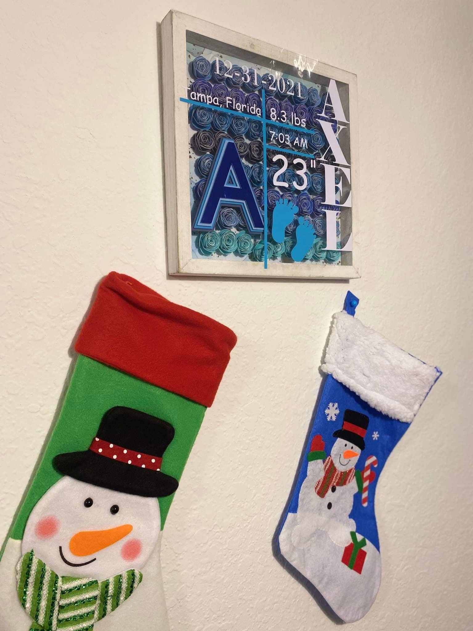 Birth Announcement Shadow Box Baby Boy Shadow Box - Etsy