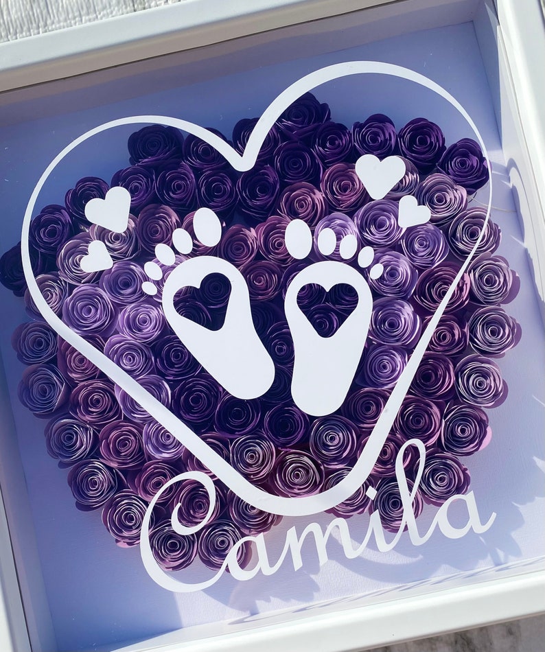 Baby Girl Shadow Box Cute Light Box Memory Box for a Baby - Etsy